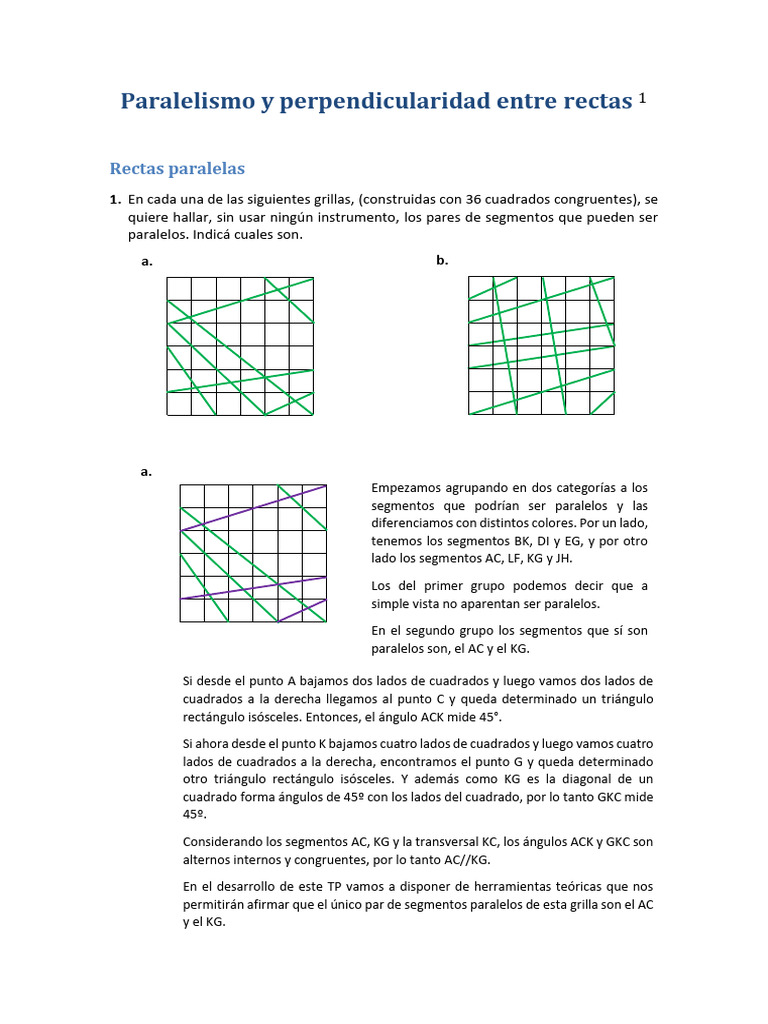 Paralelismo y Perpendicularidad | PDF | Triángulo | Perpendicular