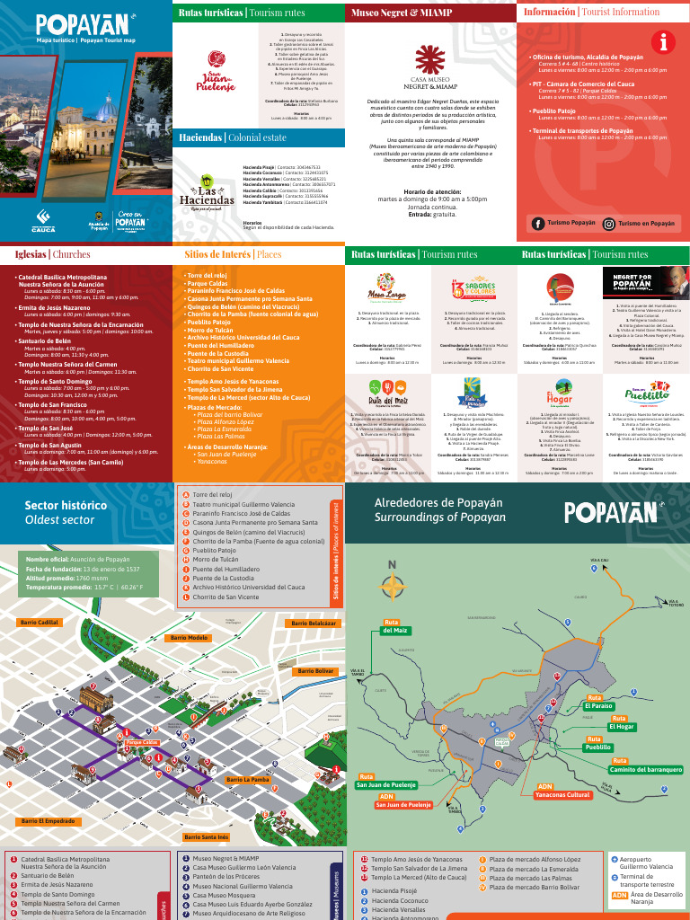 Mapa Popayan Cara II 2022 | PDF
