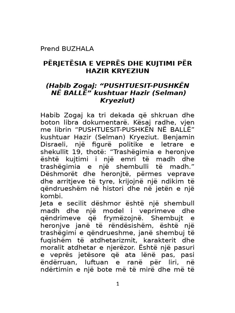0.pb Recension Për Habib Z | PDF