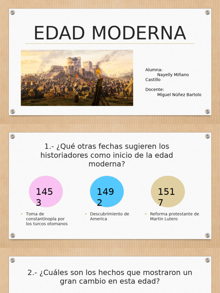 Cambios Clave de la Edad Moderna | PDF | Período moderno temprano | España