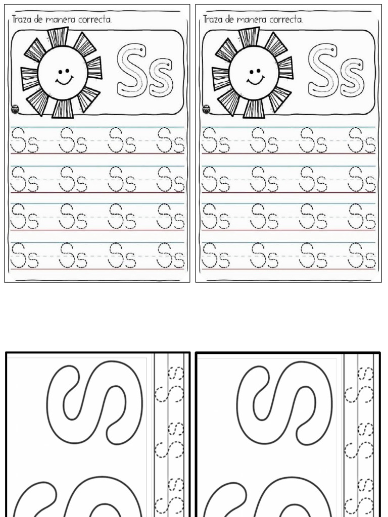 Letra Ss (18 + 18 Copias) | PDF
