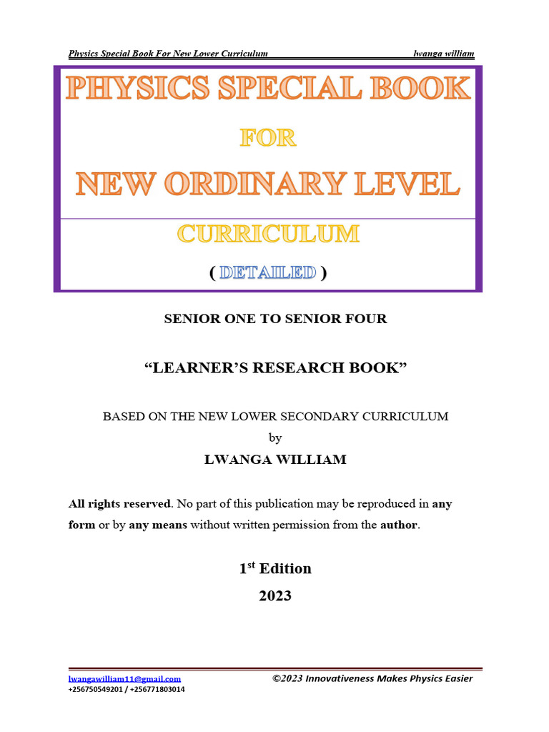 s1 s4 Physics Learners Book | PDF | Fires | Combustion