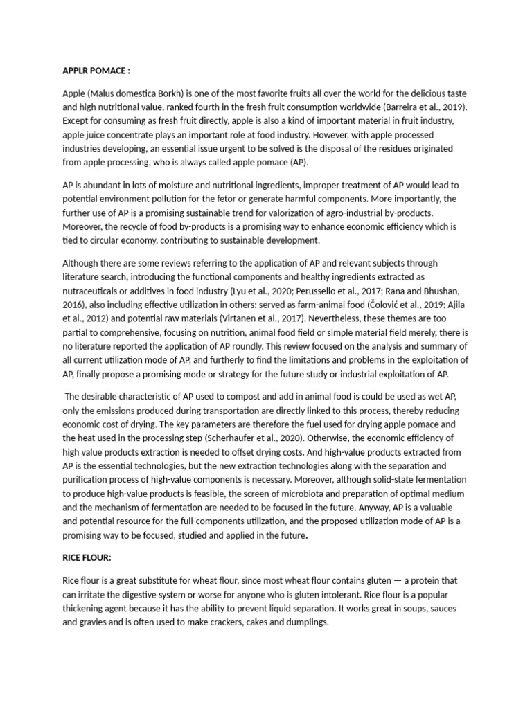 Paper Review Rough Extract | PDF | Flour | Gluten Free Diet