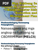 Mga Hakbang Sa Pagbuo Ng CBDRRM Plan (1) | PDF