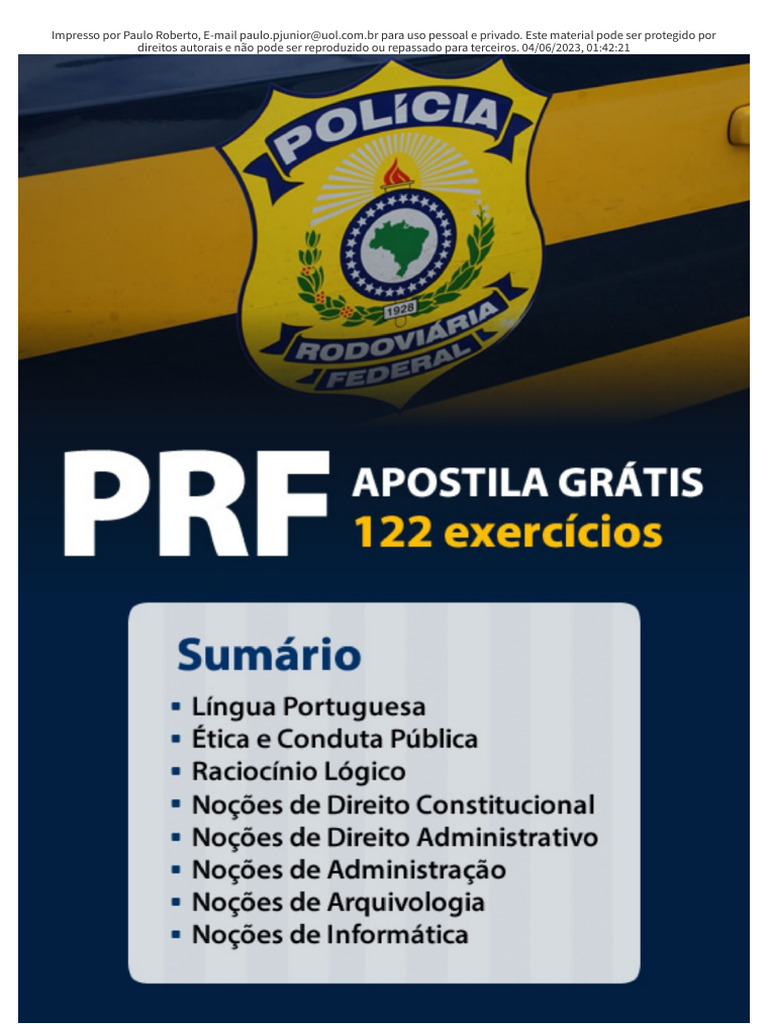 Apostila PRF_VADUS_FULL | PDF | Lógica | Karl Marx