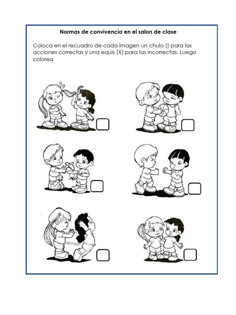 Normas de Convivencia en El Salon de Clase | PDF