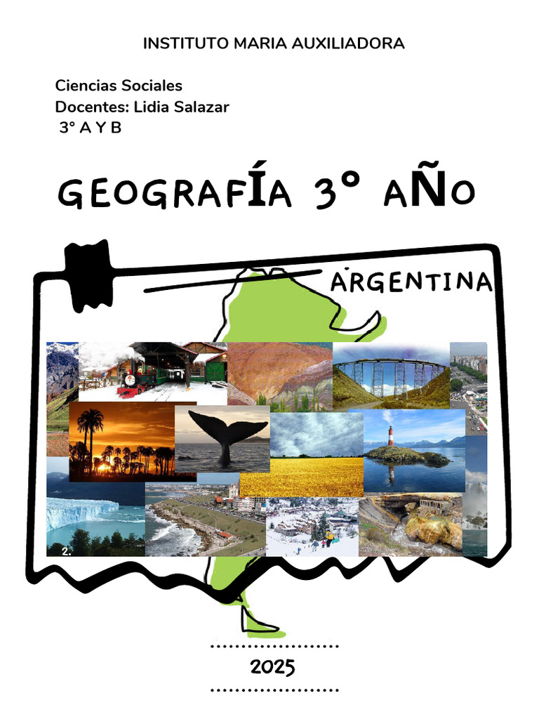 Cuadernillo de Geo 3° A y B - 2025 - IMA | PDF | Geografía | Argentina