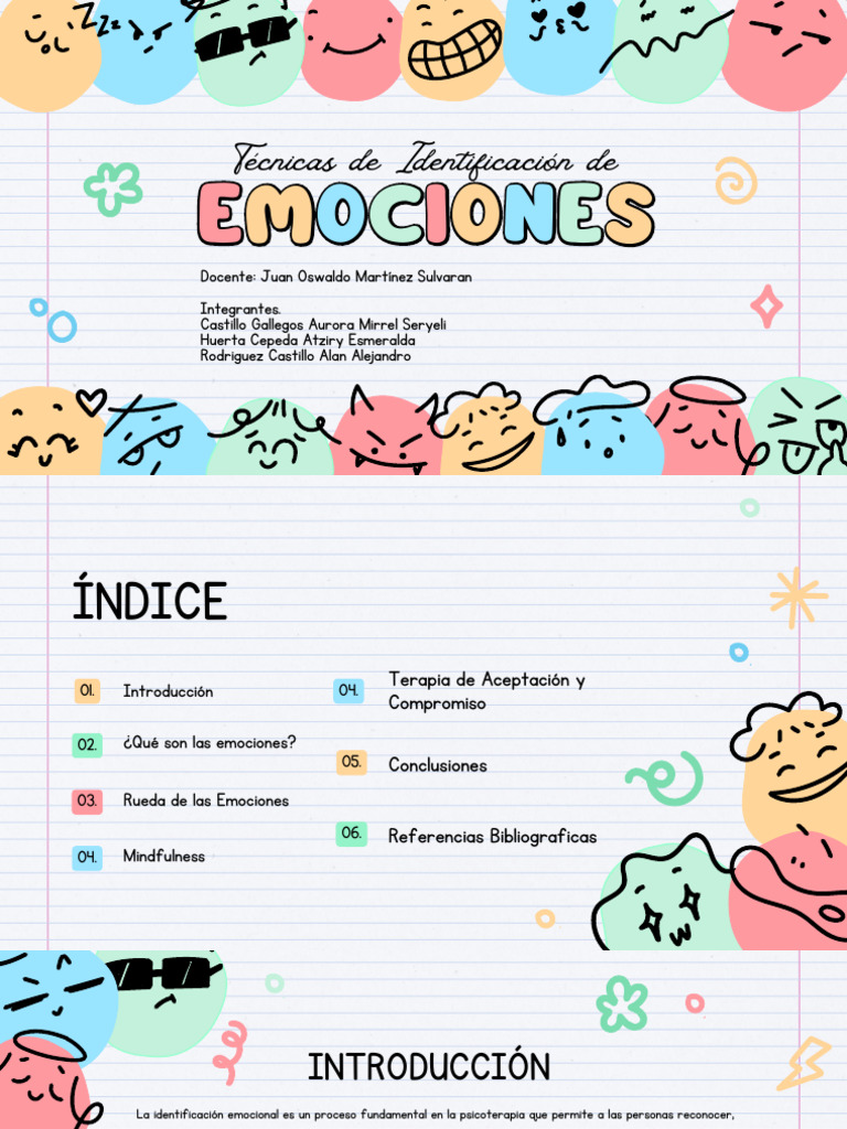 Tecnicas de Identificacion Emocional | PDF | Las emociones | Ansiedad
