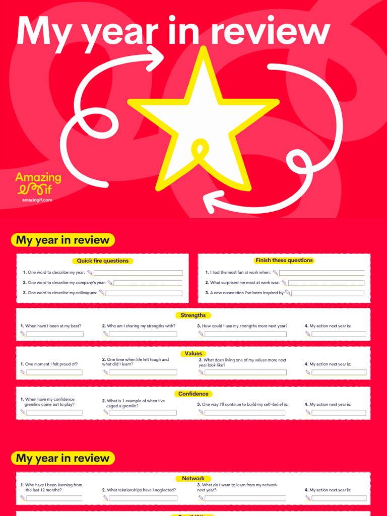 My Year in Review: Reflections & Goals | PDF