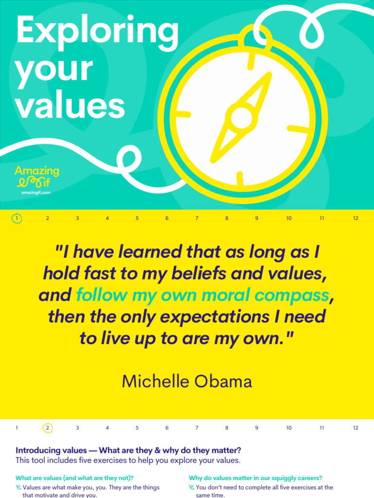 Tool - Exploring Your Values | PDF | Behavioural Sciences | Cognition