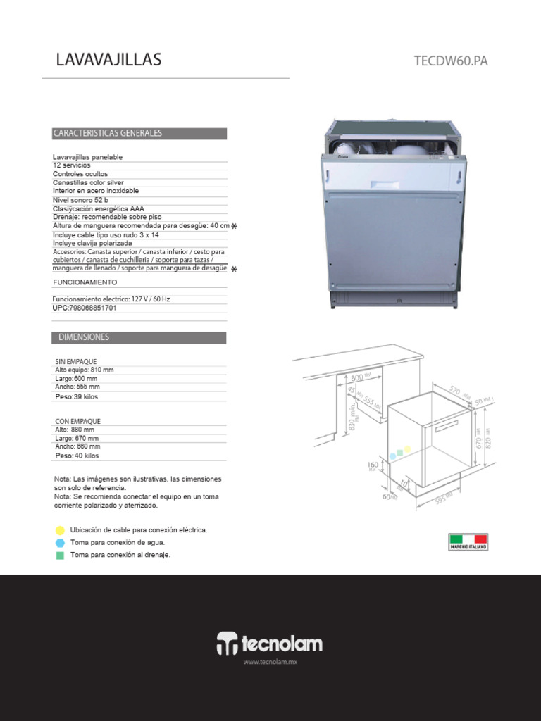 Lavavajillas Panelable 1 | PDF