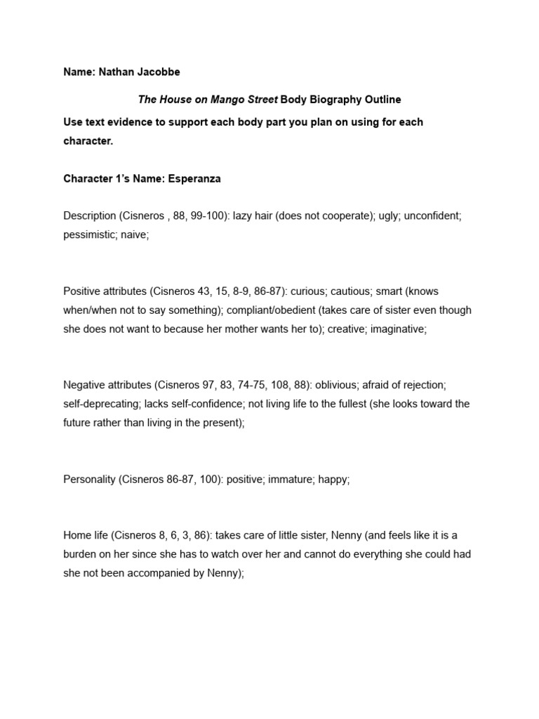 Body Bio Outline | PDF