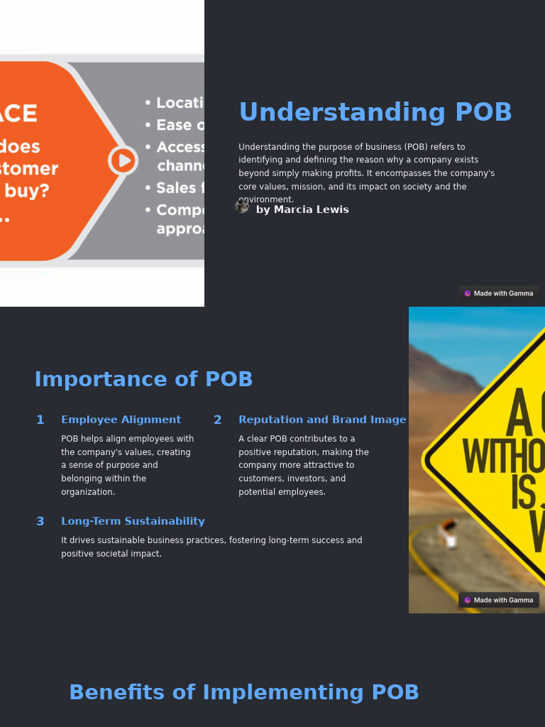 Understanding POB | PDF | Sustainability | Return On Investment