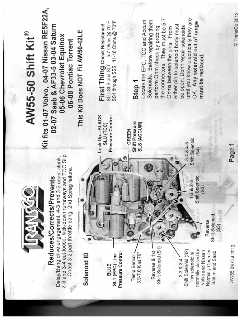 Transgo Kit Install | PDF