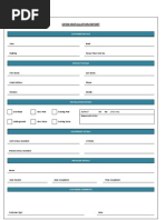 Equipment Installation Report Template | PDF