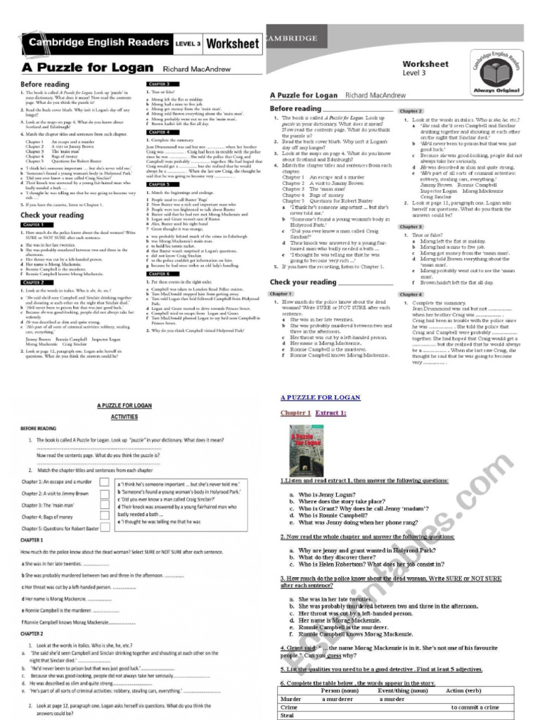 A Puzzle For Logan | PDF