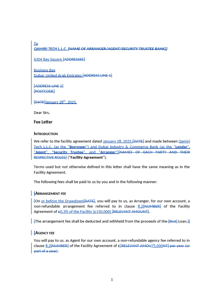 Task 4 - Template - Fee letter | PDF | Receipt | Personal Finance