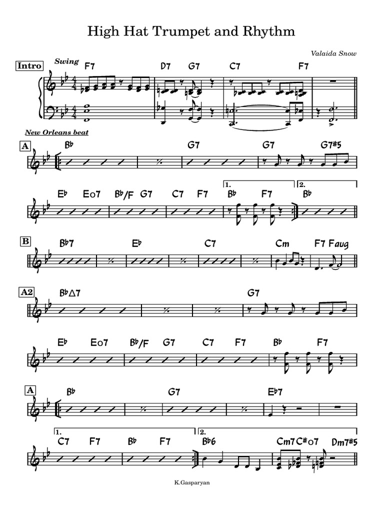 High Hat Trumpet and Rhythm | PDF