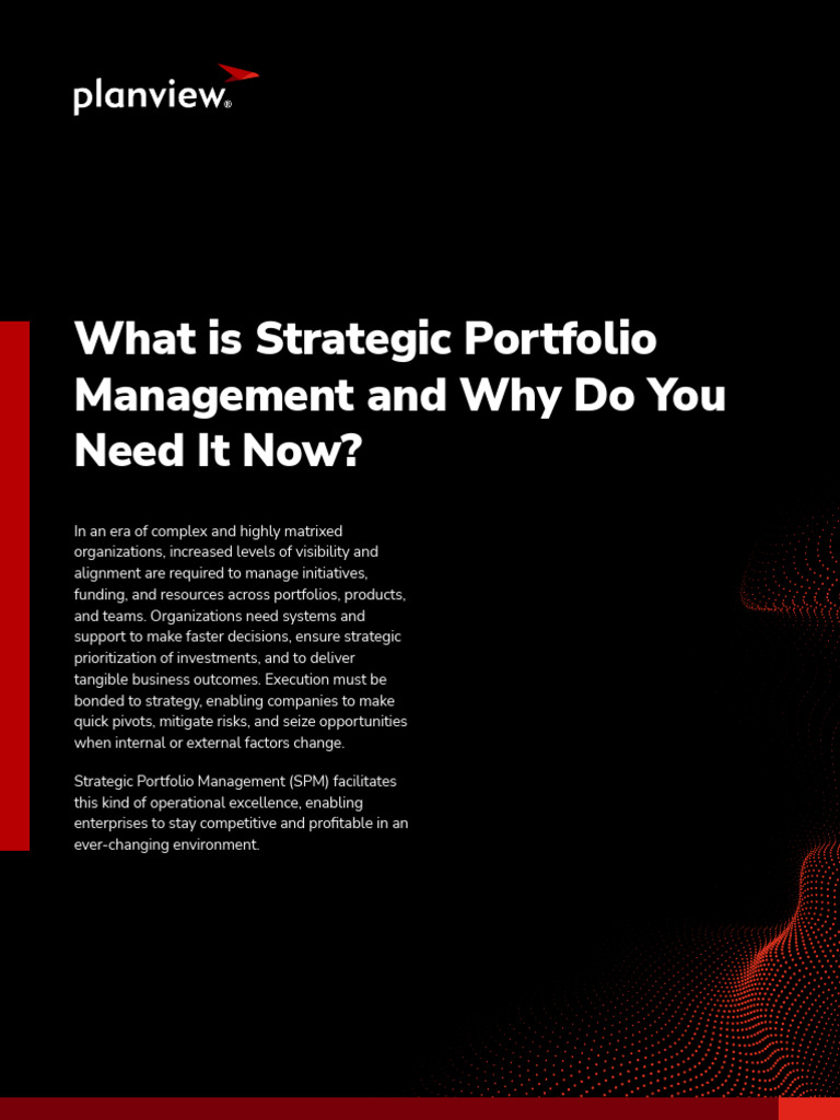 strategic portfolio management planview | PDF | Investment Management ...