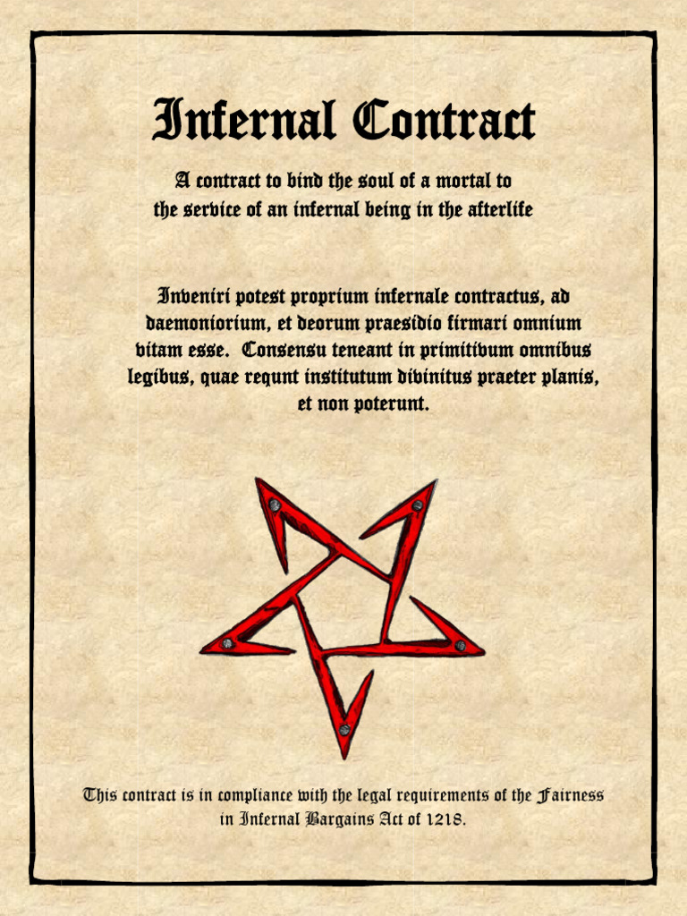 Infernal Binding Contract With Ulthut | PDF | Common Law | Private Law