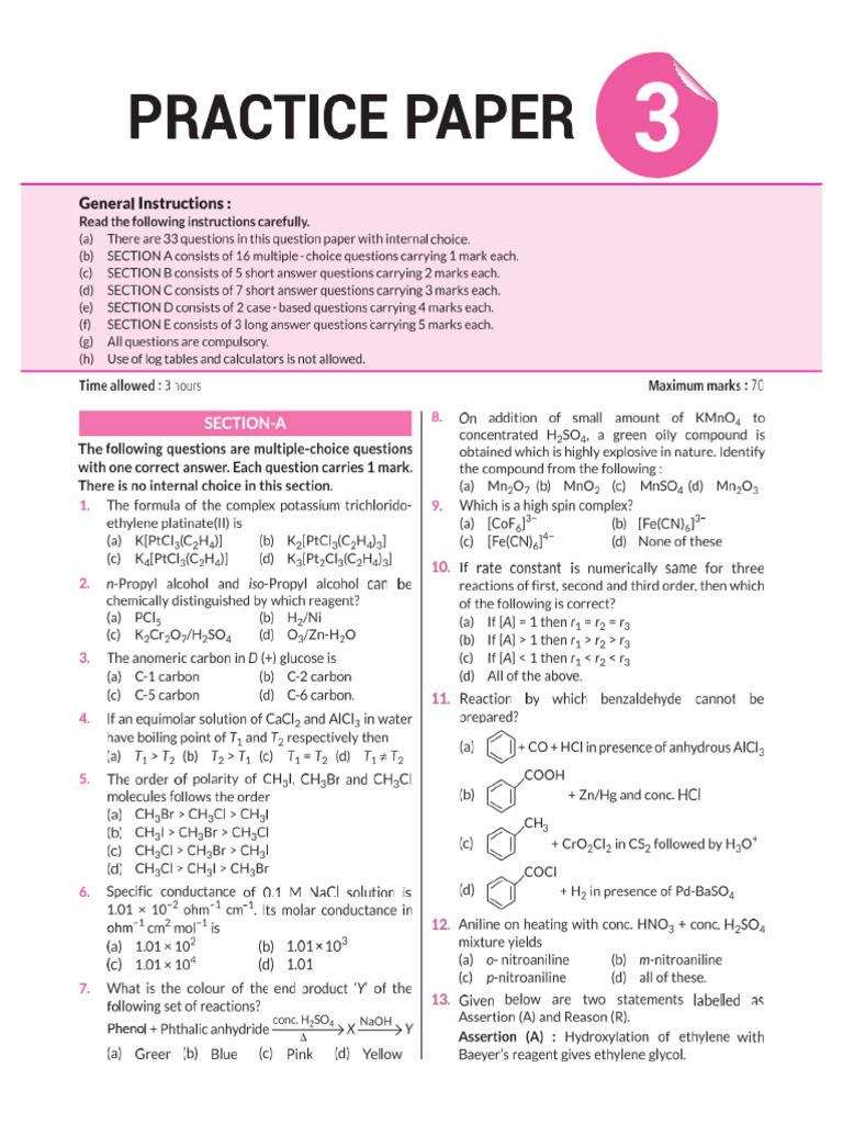 Practice Paper 3 | PDF