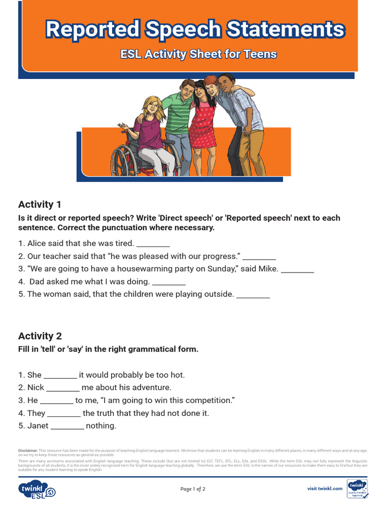 t-1726814376-esl-reported-speech-activity-sheet-teens-b1_ver_5 | PDF ...