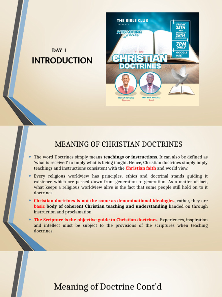 Christain Doctrines | PDF | Religious Belief And Doctrine | Theology