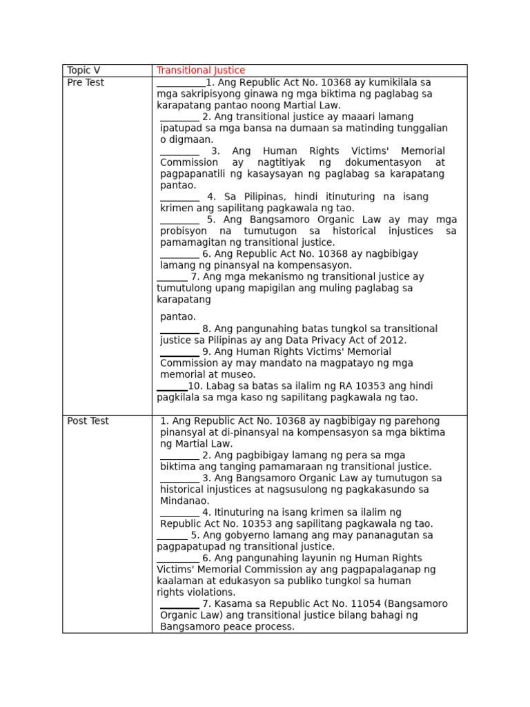 KP-Transitional Justice | PDF