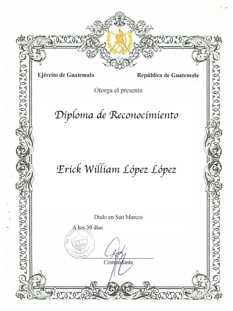 Diploma de Reconocimiento | PDF