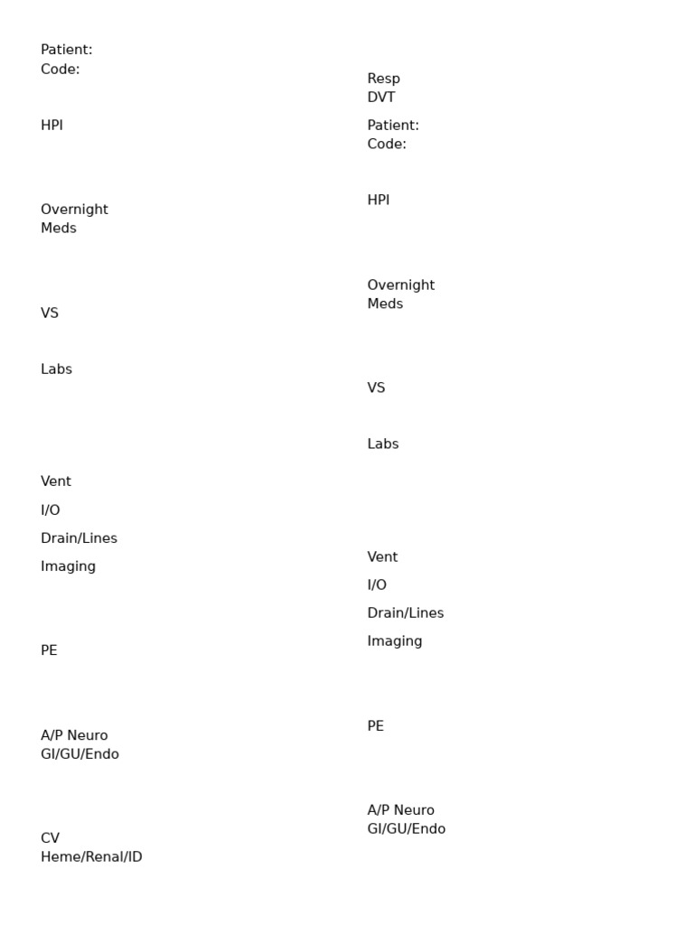 Patient Medical Report Overview Pdf