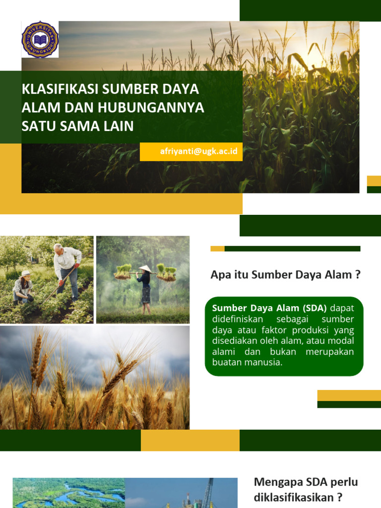 Klasifikasi Sumber Daya Alam Dan Hubungan Satu Sama Lain | PDF