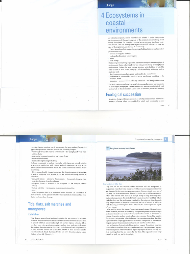 Stiff Chapter 4 - Ecosystems in Coastal Environments | PDF