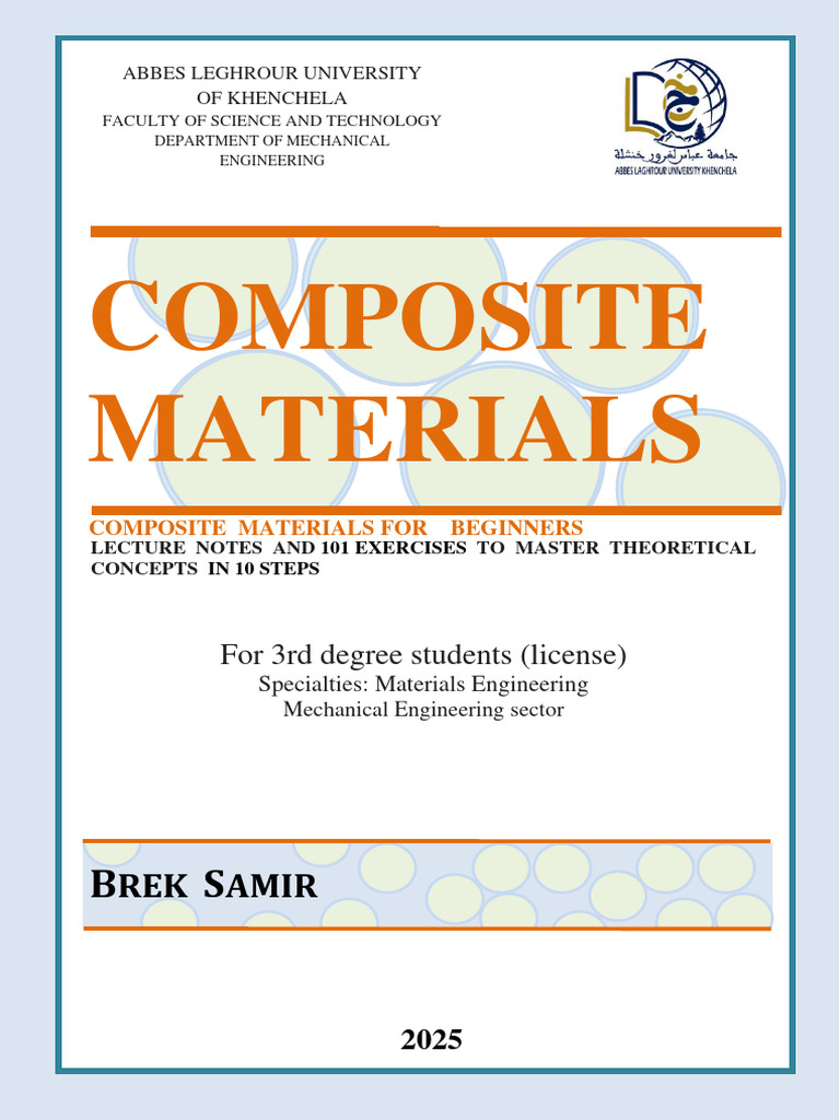 Composite Materials: 101 Exercises | PDF | Elasticity (Physics ...