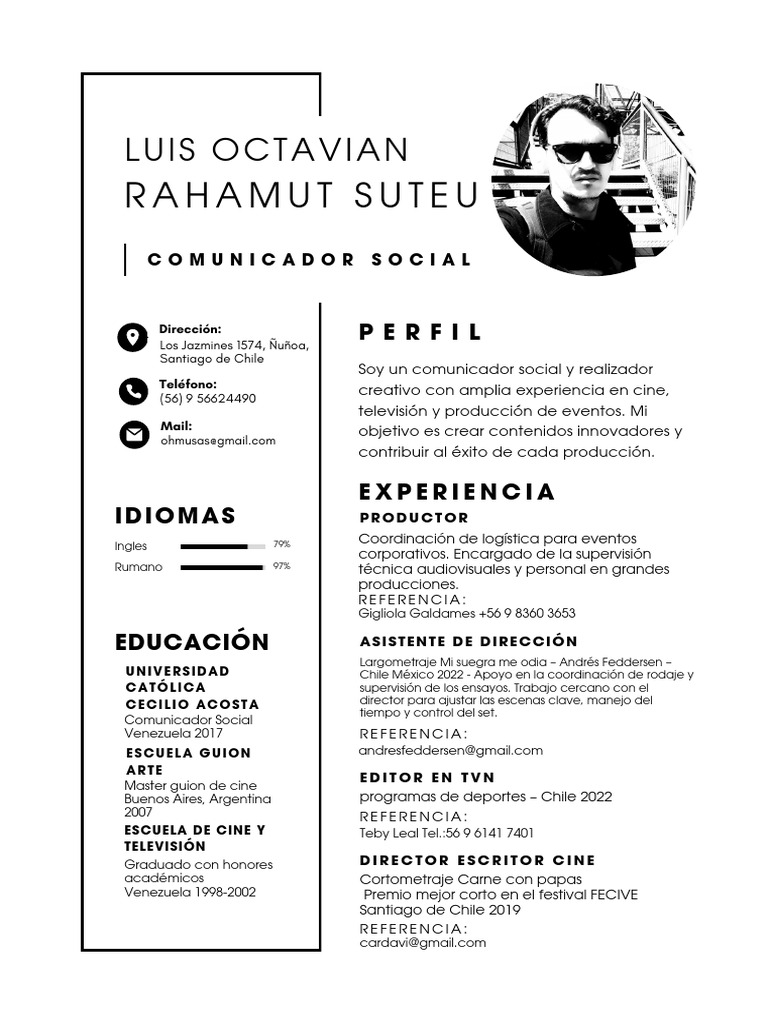 #L4PR073 CV - Rahamut Suteu Luis Octavian - 2025 | PDF | Venezuela