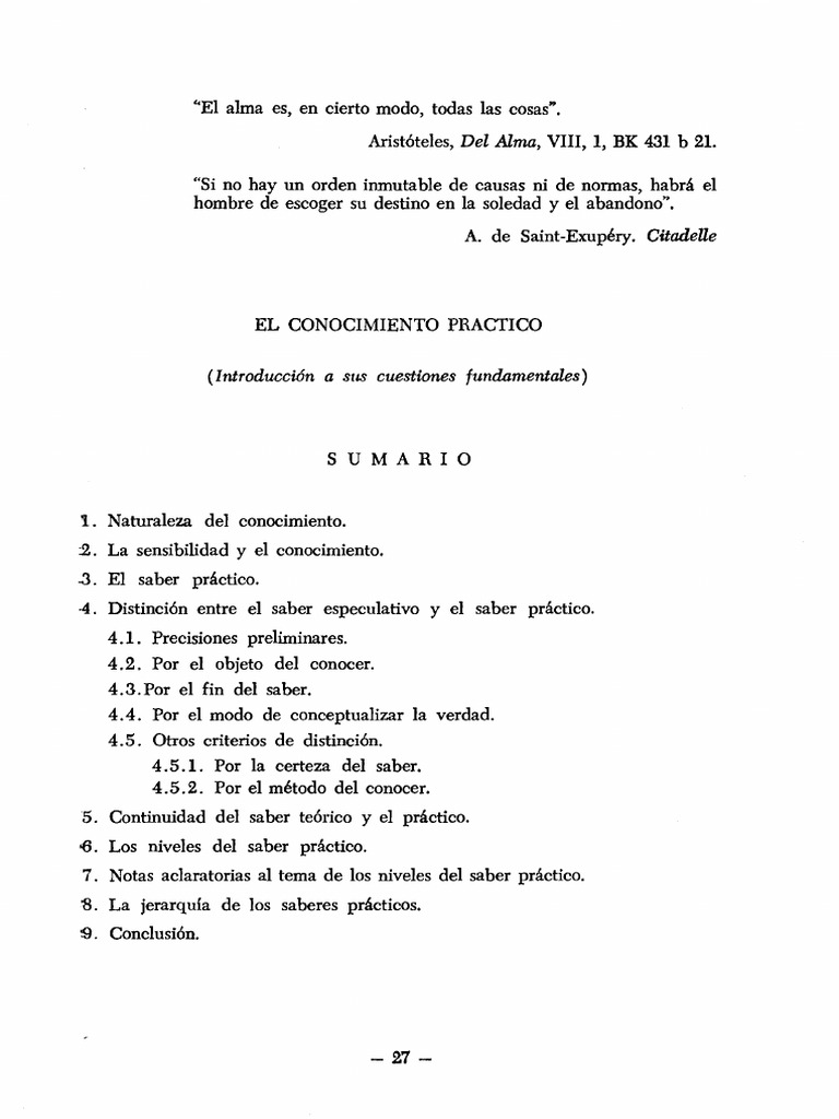 Conocimiento Practico Introducción Cuestiones | PDF | Razón | Conocimiento