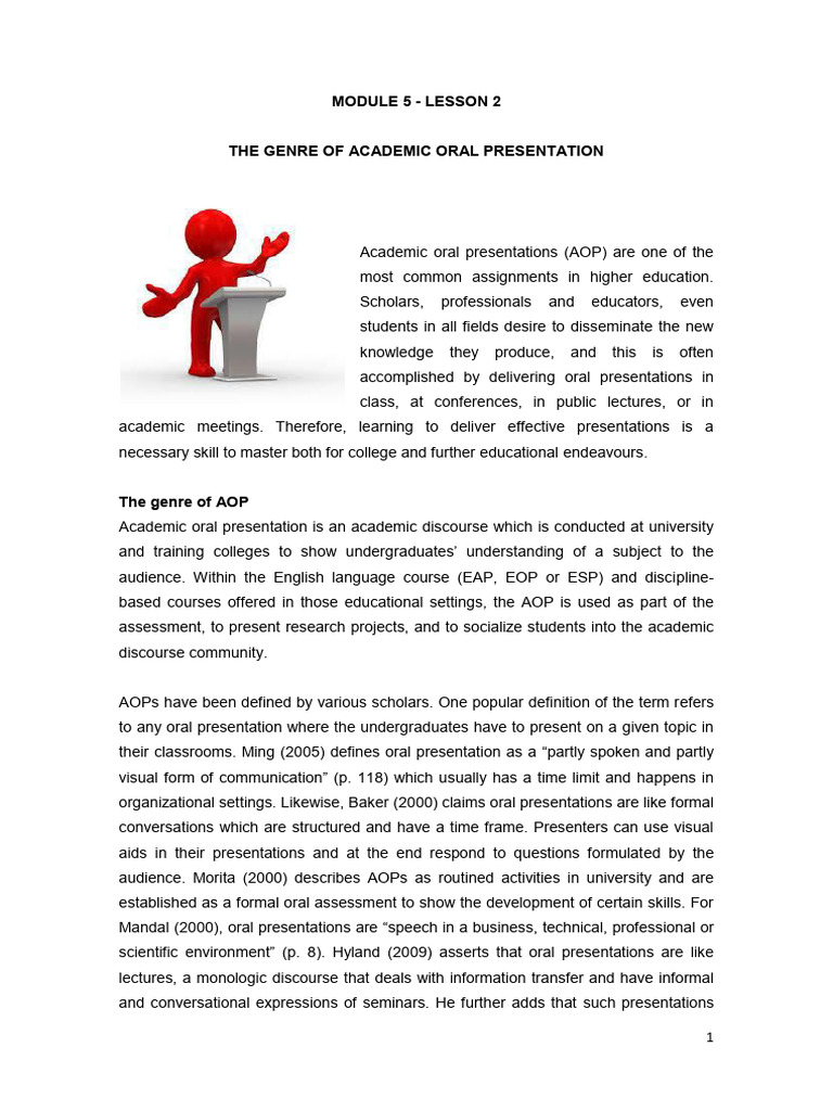 MODULE - 5 - Lesson - 2 2 | PDF | Public Speaking | Learning