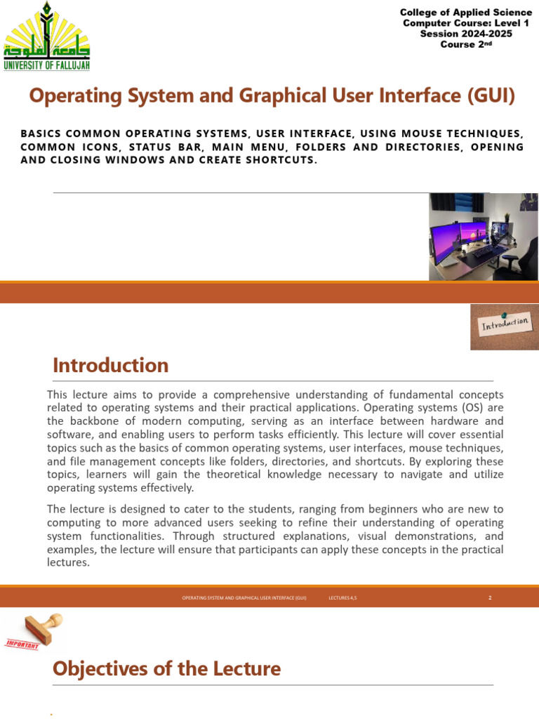 Operating Systems & GUI Basics Guide | PDF | Graphical User Interfaces ...