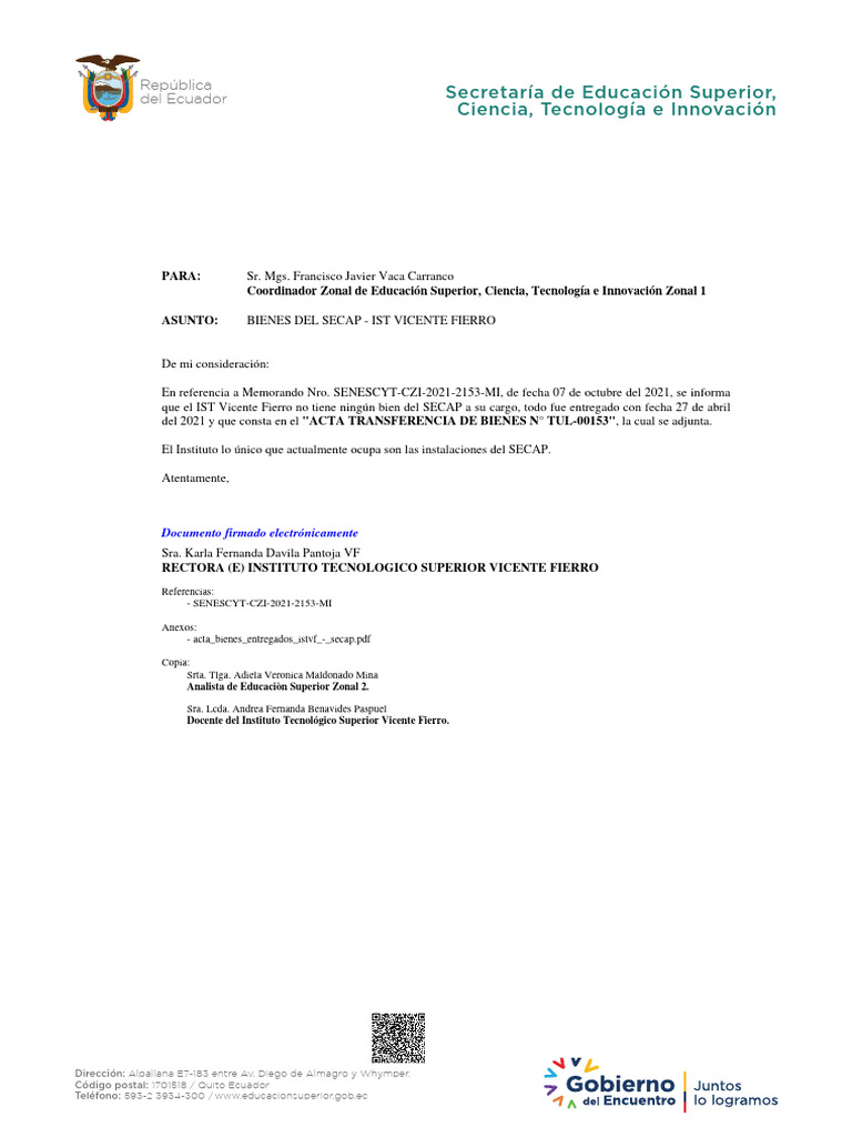 Senescyt Is 2021 9390 M | PDF