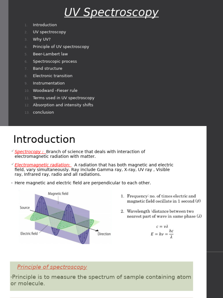 Understanding UV Spectroscopy Basics | PDF | Spectroscopy | Ultraviolet ...
