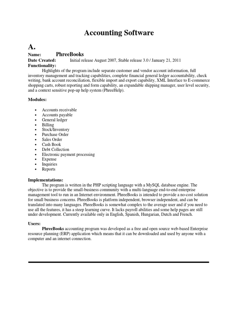 Accounting Software | PDF | Information Technology Management | Business