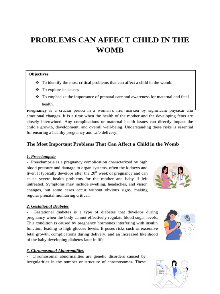 Uts Problem Can Affect Child in The Womb | PDF | Pregnancy | Prenatal ...