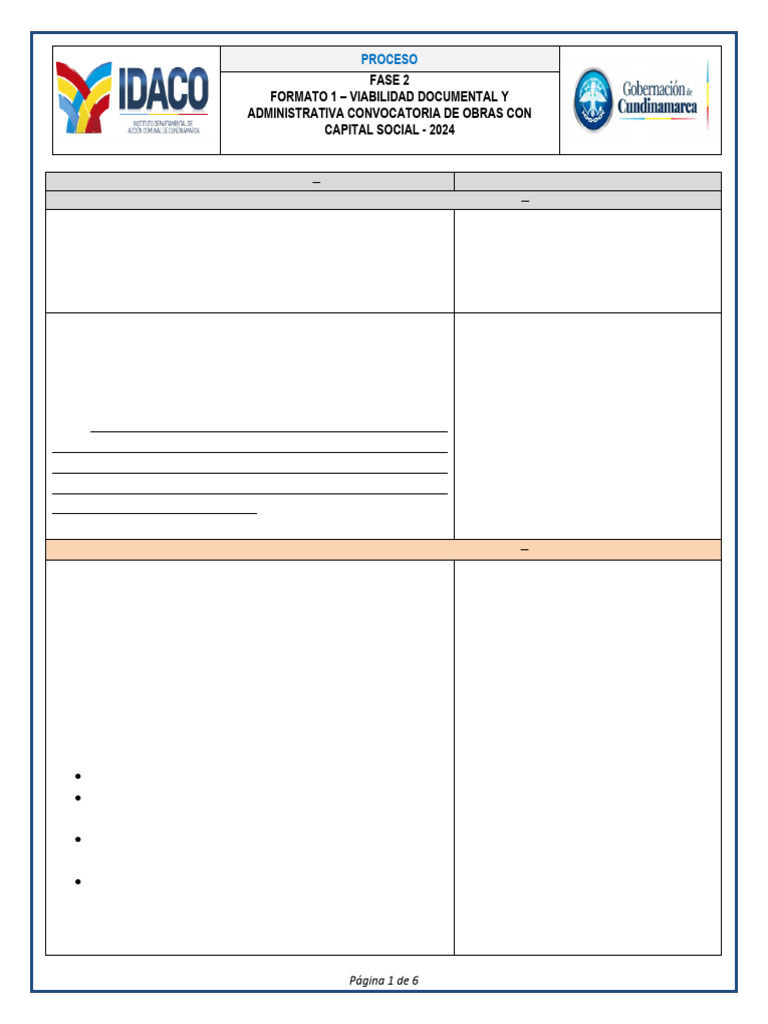 Formato 1 - Solo para Habilitados A Fase 2 Viabilidad Documental y Administrativa | PDF ...