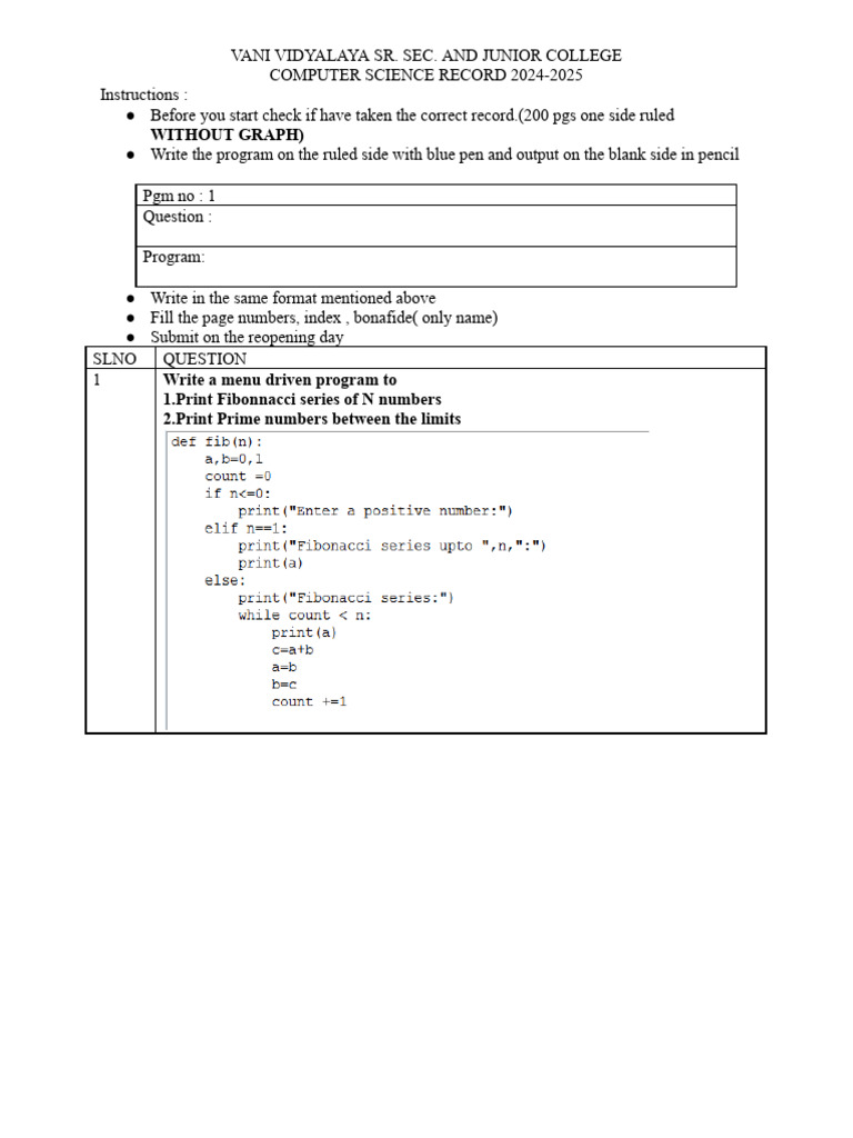 Computer Science Record 2024-2025 | PDF | String (Computer Science) | Encryption
