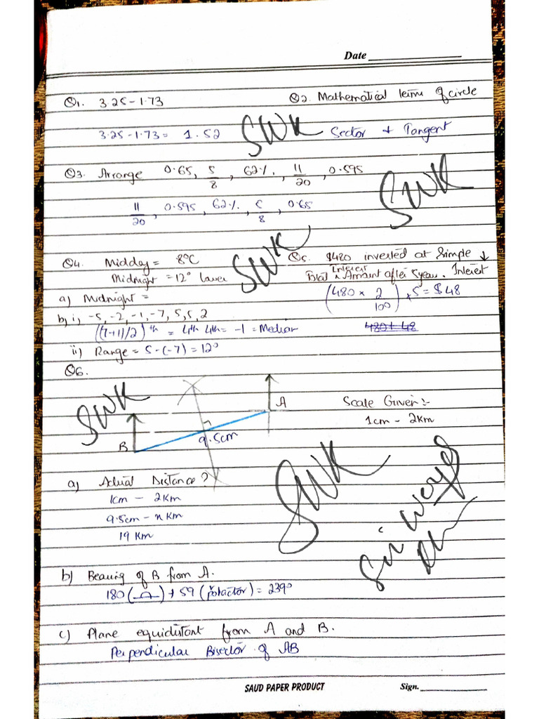 Mathematics 4024 P1 Answers | PDF