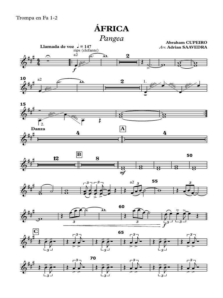 ÁFRICA - Trompa | PDF