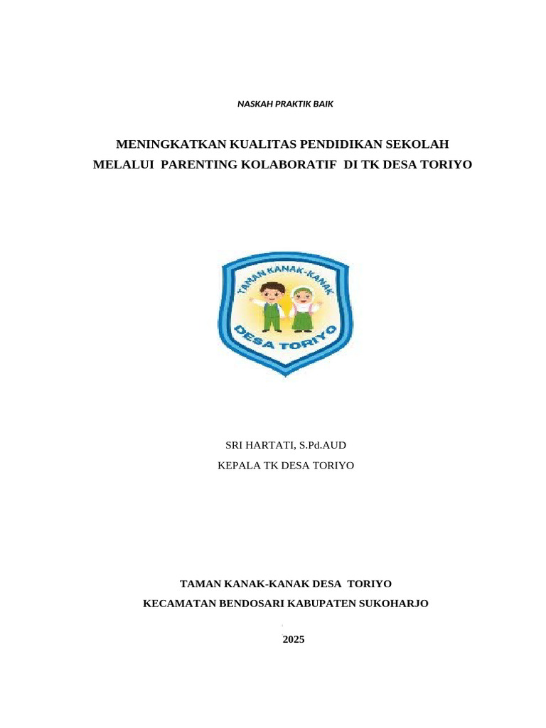 Praktek Baik Meningkatkan Kualitas Pendidikan Sekolah Melalui Parenting ...