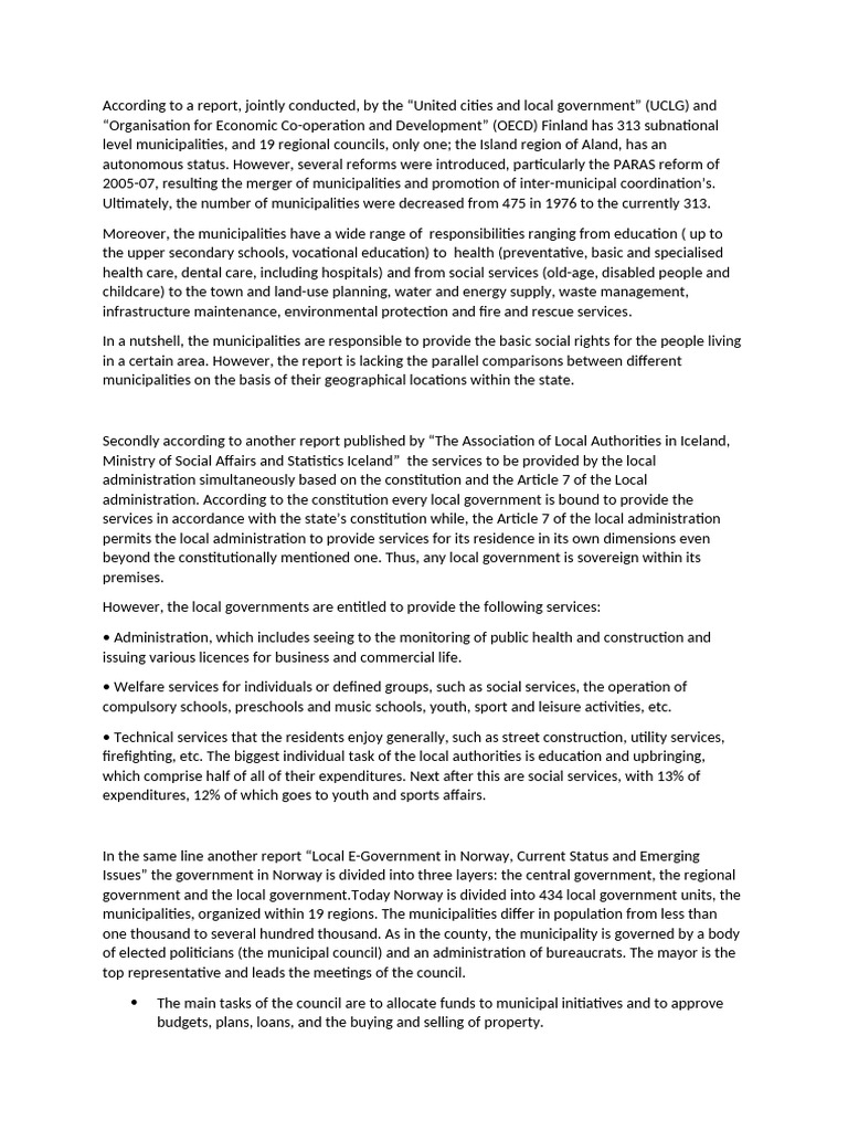 A Case Study of Local Administrations | PDF | E Government | Social Policy