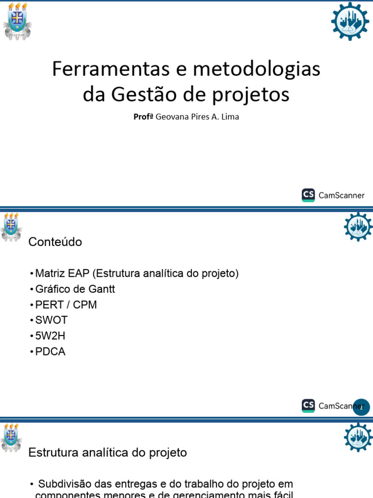 Aula 14 - Ferramentas de Gest-O de Projetos | PDF | Análise SWOT | Gestão de projetos