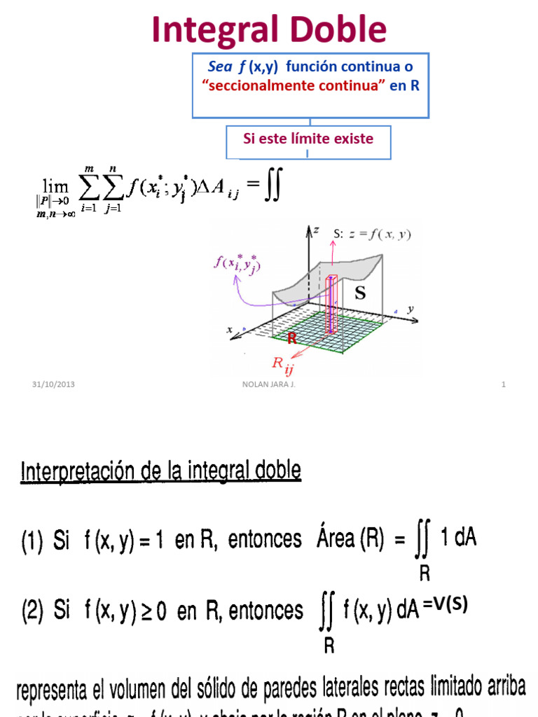 INTEGRAL DOBLe | PDF | Integral | Objetos matemáticos