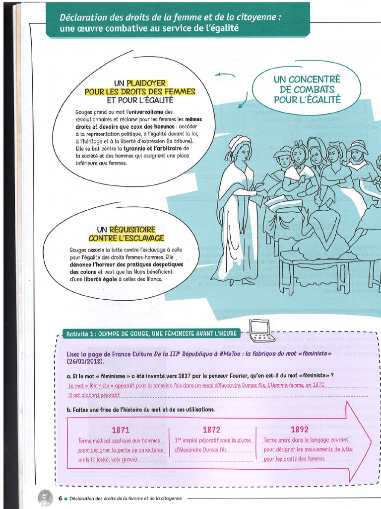 Presentation Oeuvre Olympe de Gouges | PDF